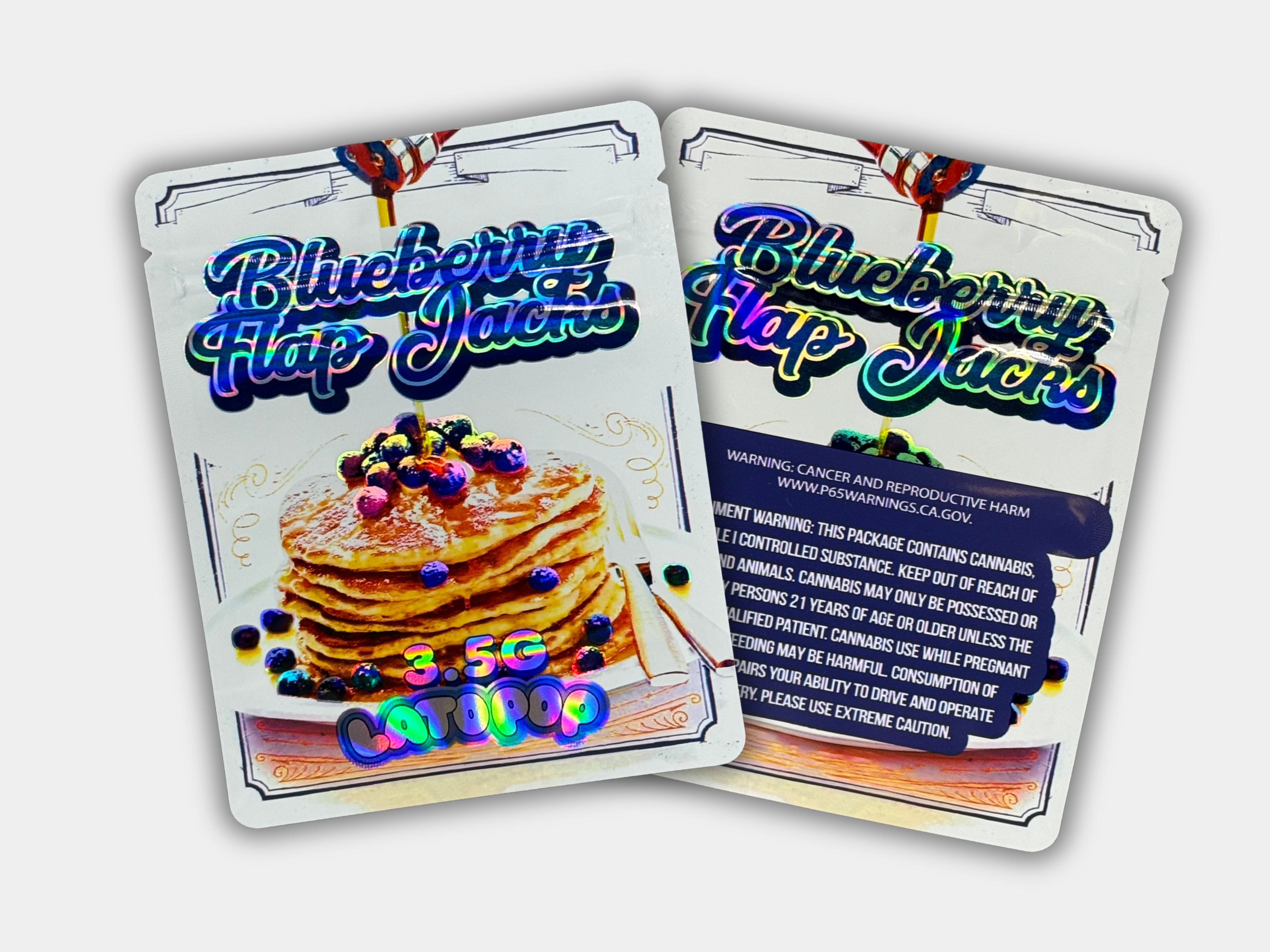 Blueberry Flap Jacks Mylar Bag 3.5 Grams | Smell Proof – Gorilla Boyz Inc