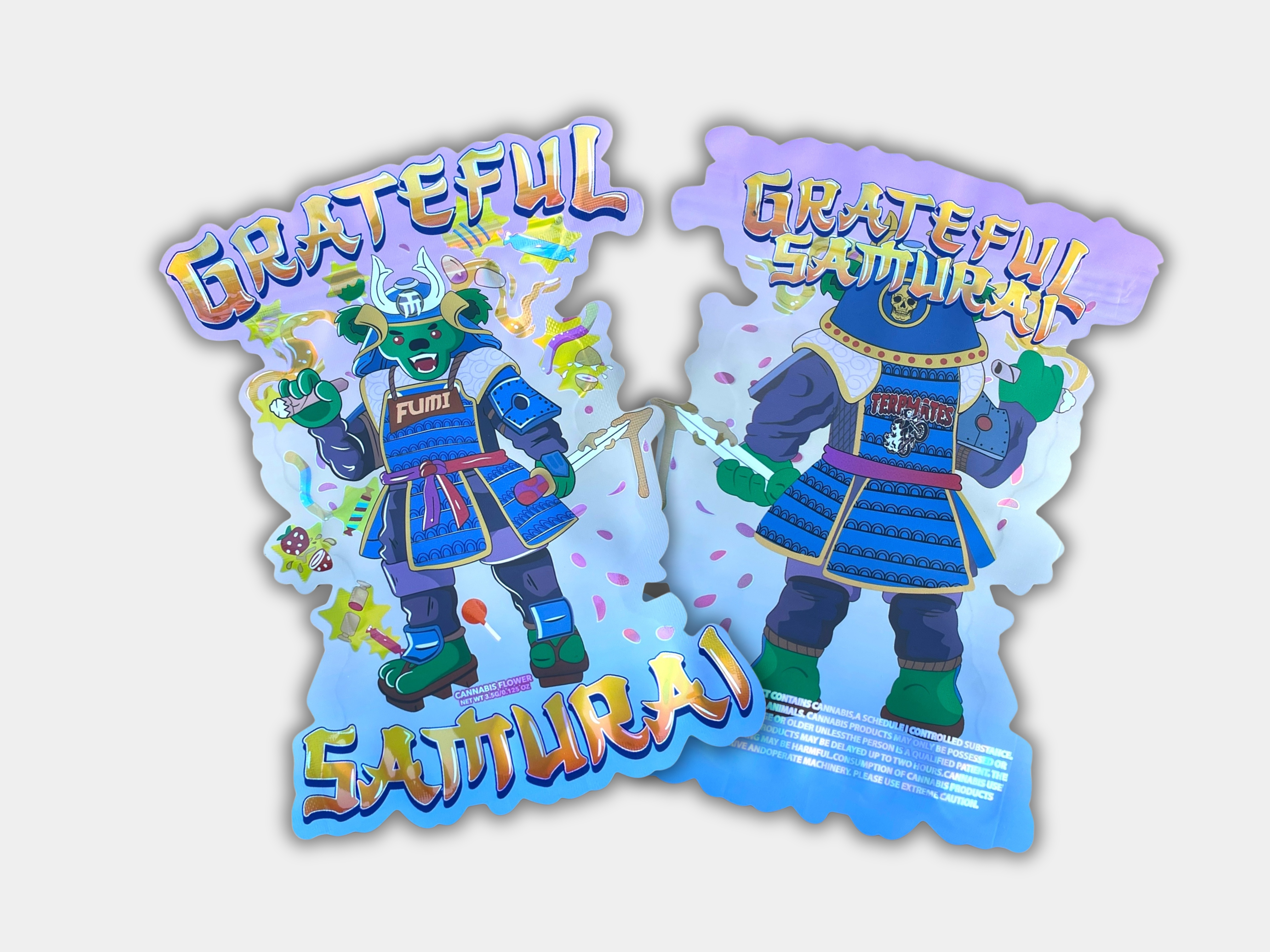 Grateful Samurai Mylar Bag 3.5 Grams | Smell Proof – Gorilla Boyz Inc