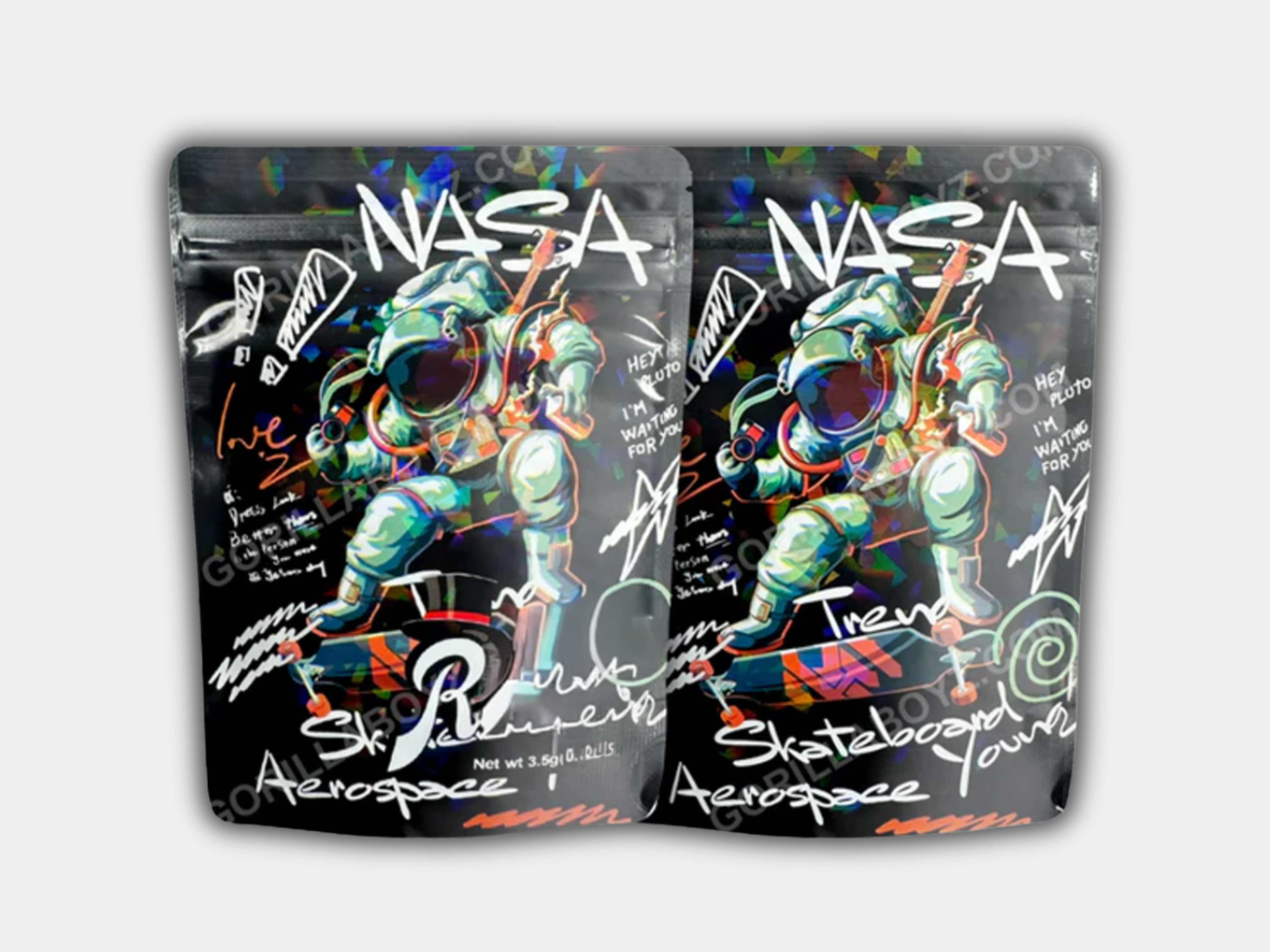 Nasa Mylar Bag 3.5 Grams | Smell Proof – Gorilla Boyz Inc