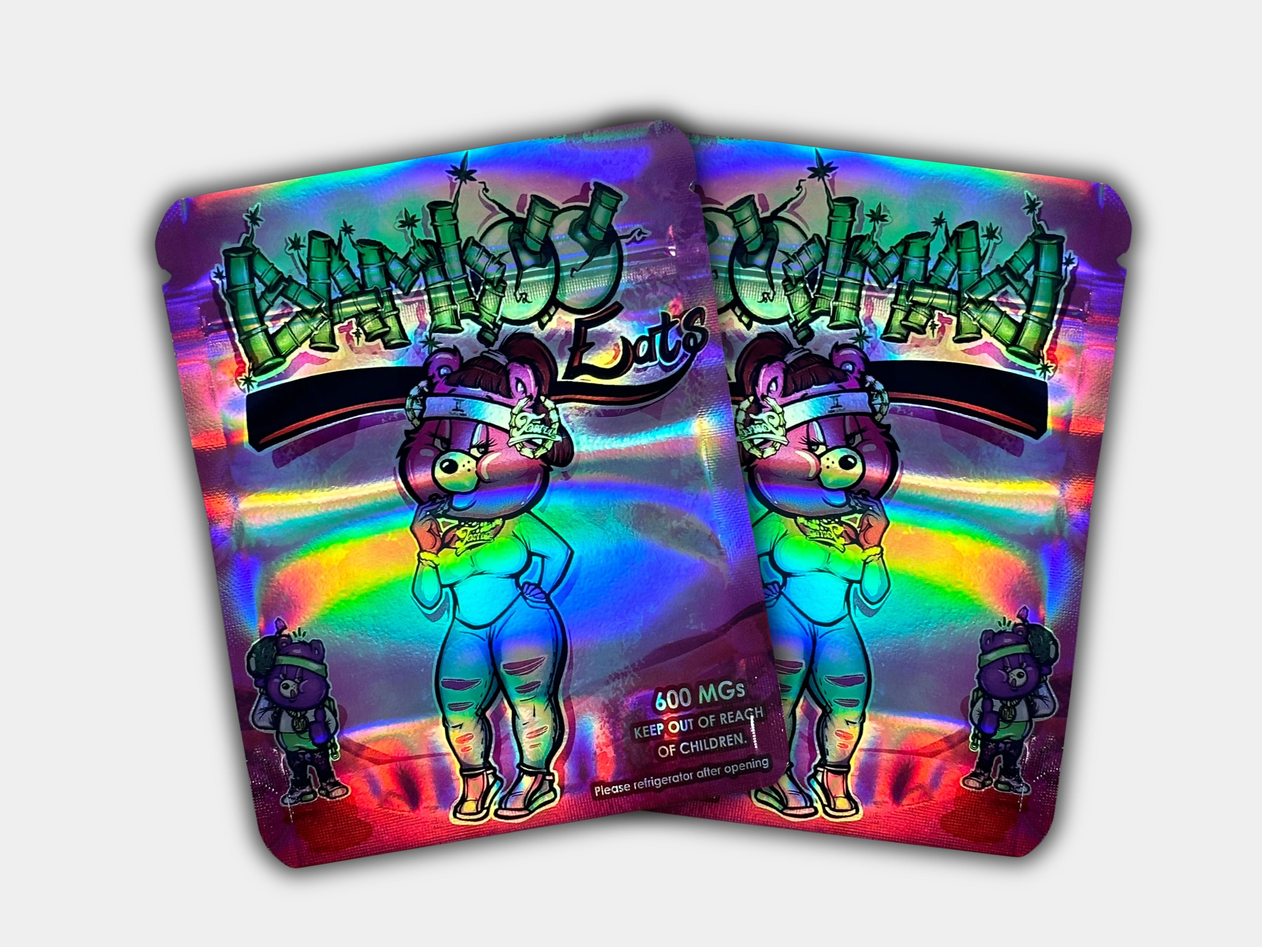Bamboo Eats Mylar Bag 3.5 Grams | Smell Proof – Gorilla Boyz Inc