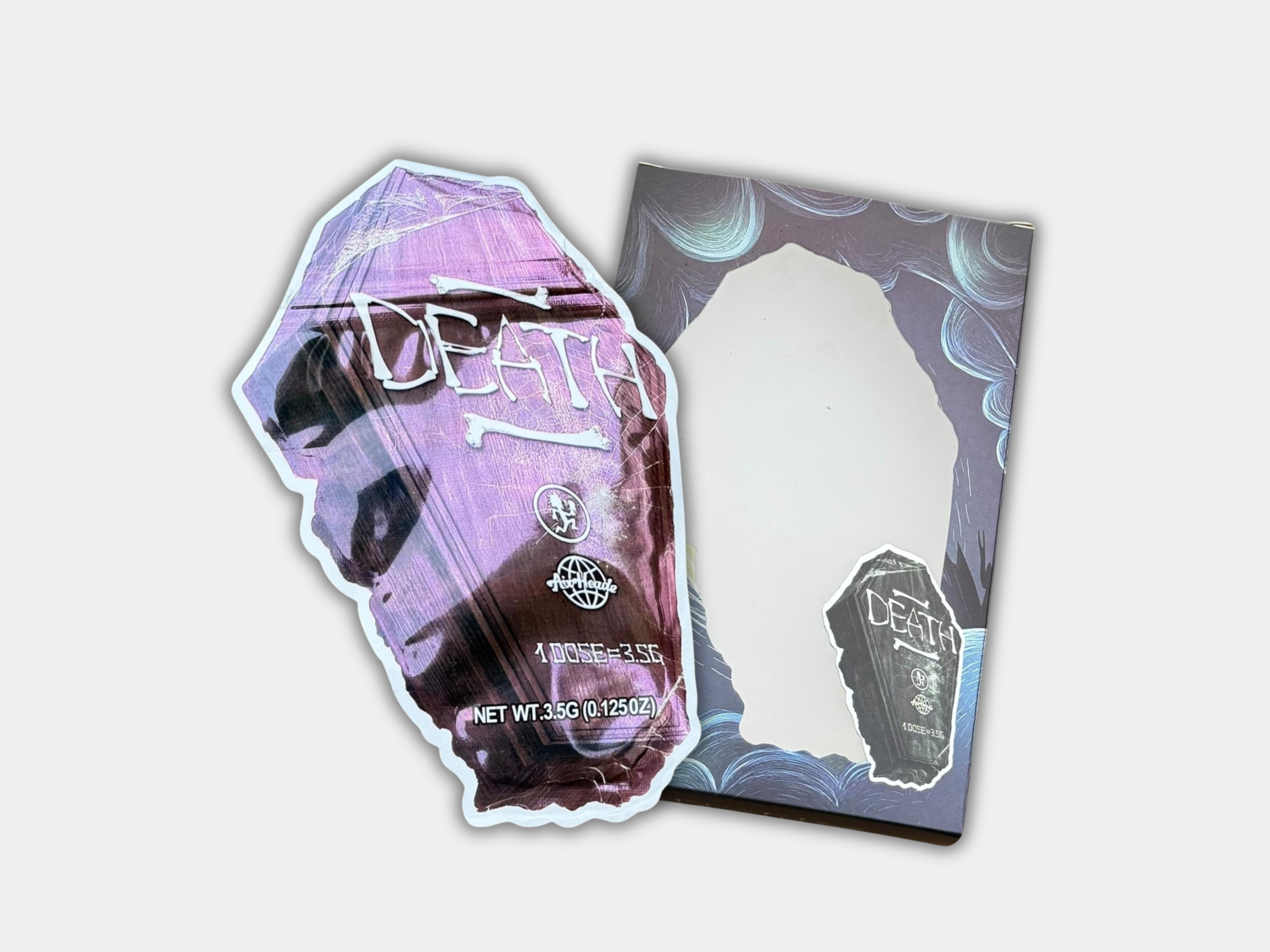Death Coffin Mylar Bag + Matching Box | 3.5G Combo – Gorilla Boyz Inc
