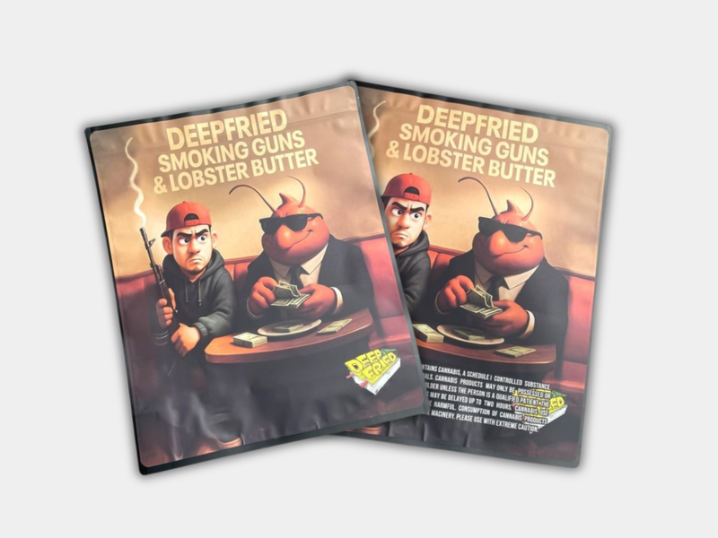 Deepfried Smoking Guns & Lobster Butter Sticker (16oz) 1lb Mylar Bag ...