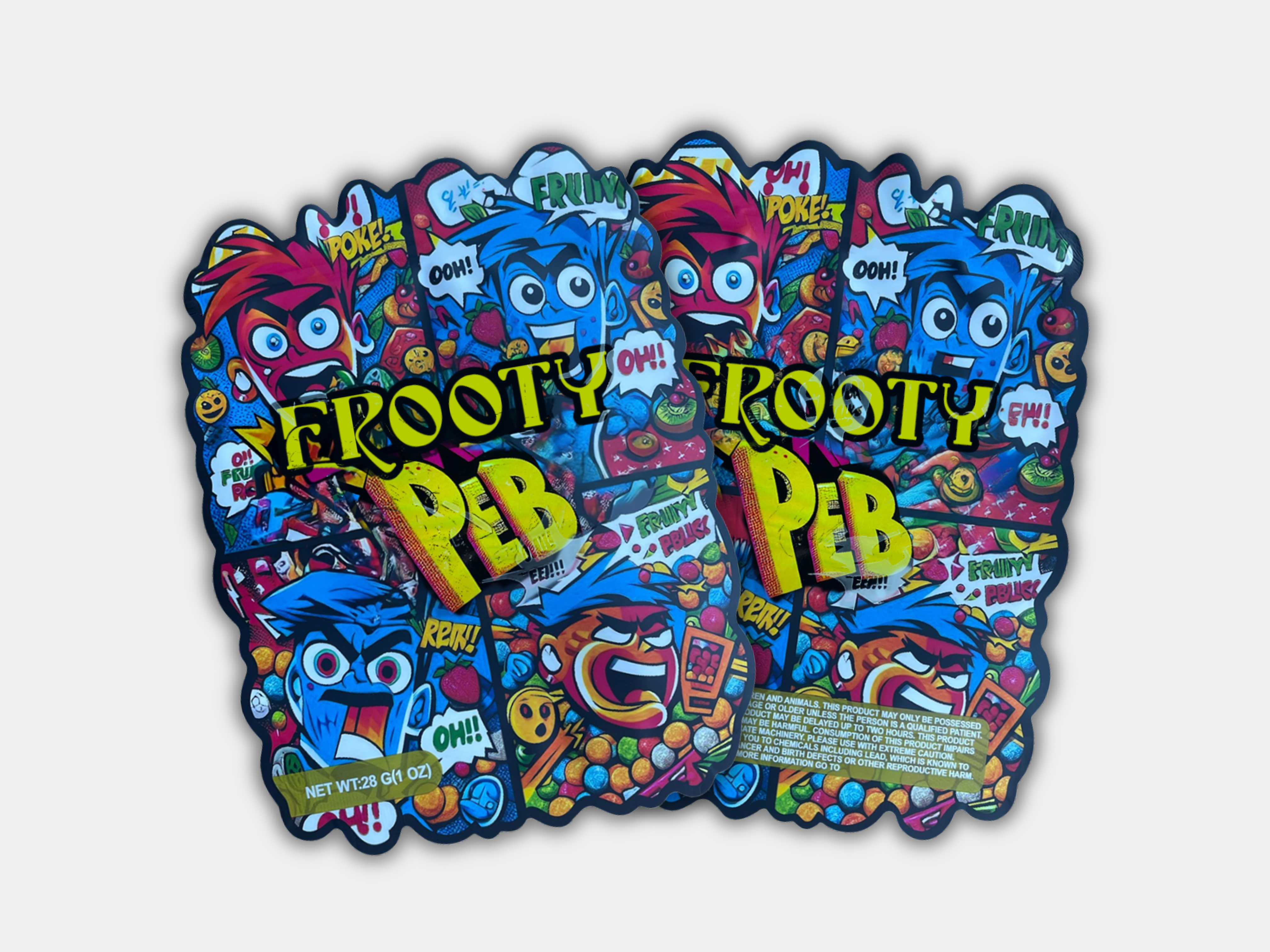 Frooty Peb 28G (1oz) Mylar Bag | Smell-Proof & Resealable – Gorilla ...