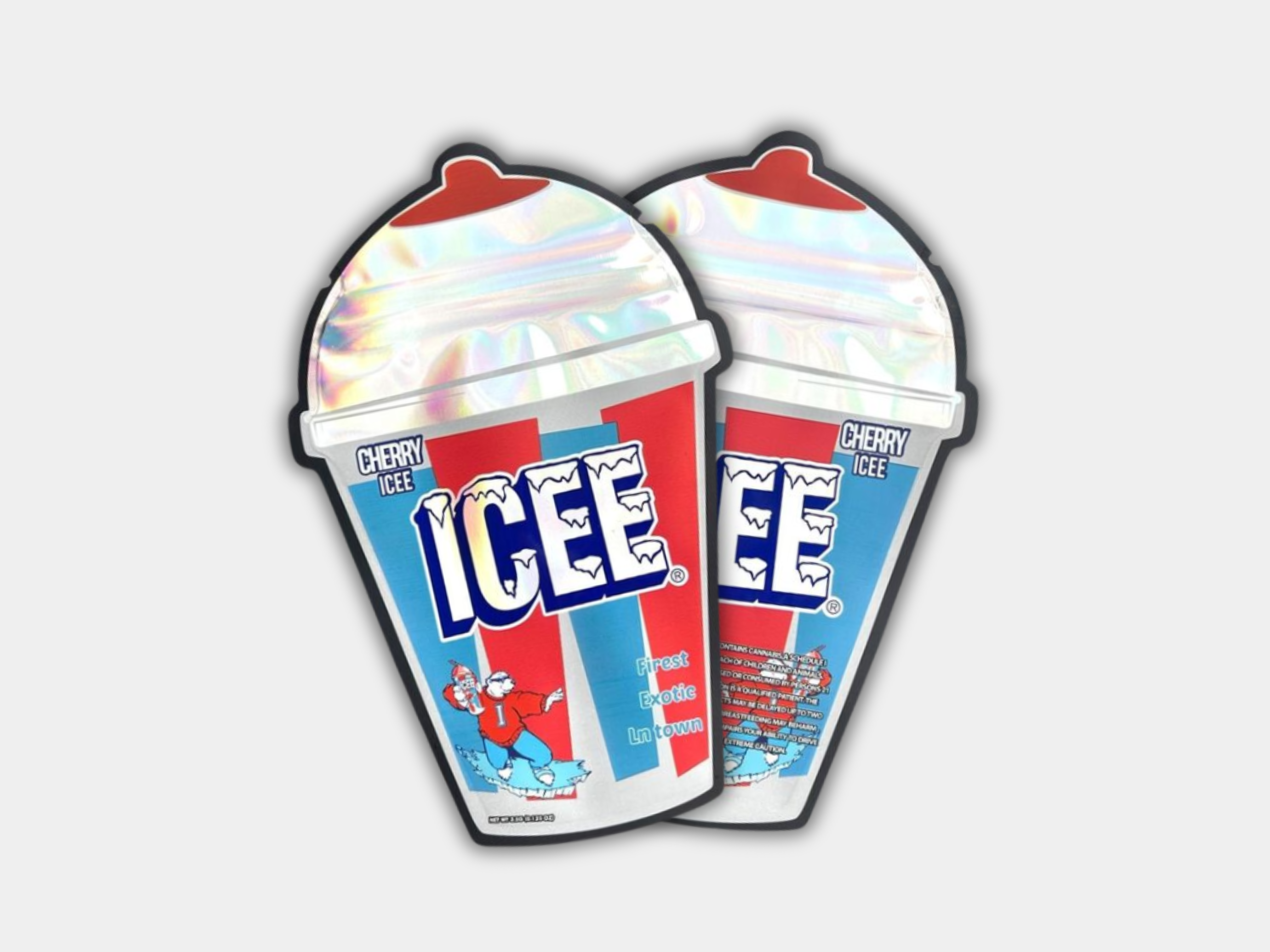 ICEE Cherry Icee Sticker (3.5g) Mylar Bag | Smell-Proof & Resealable ...
