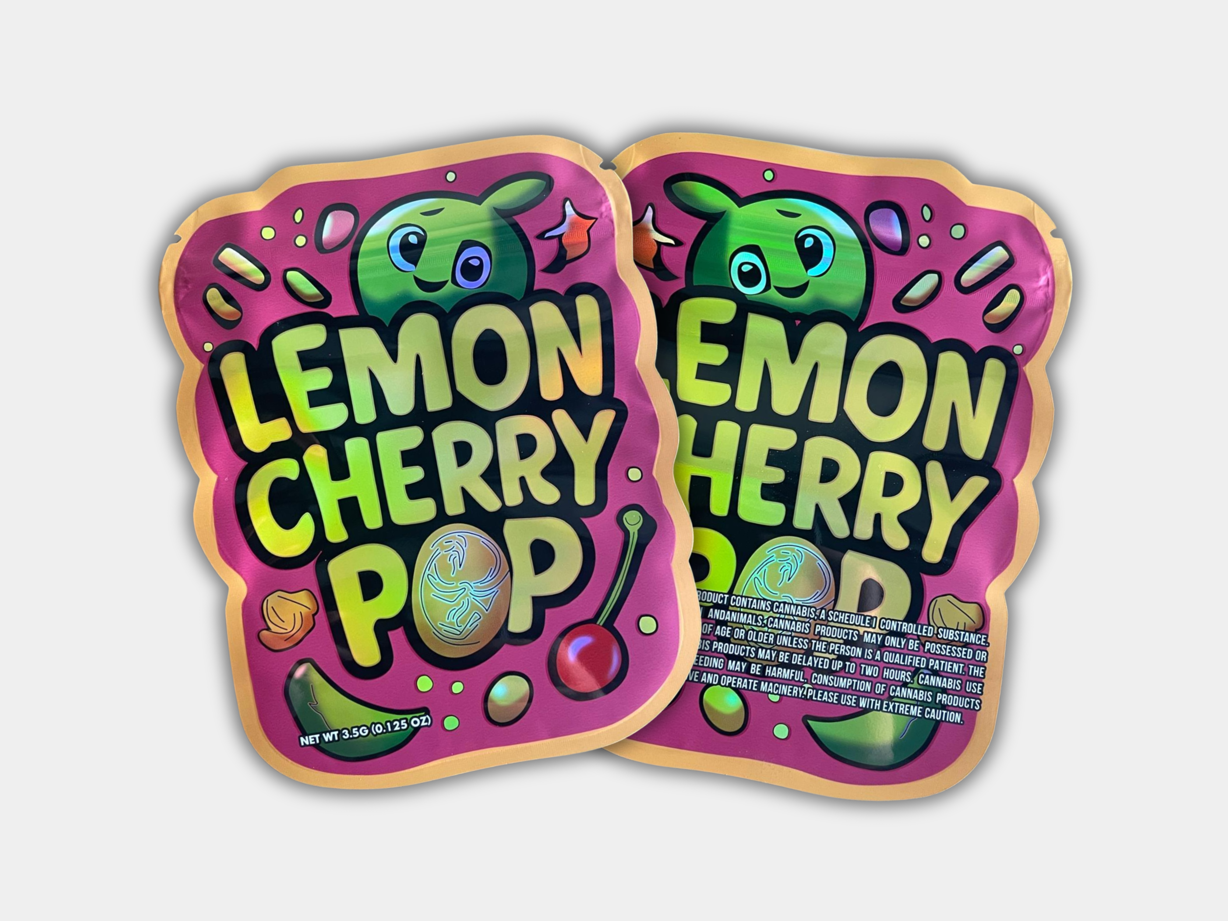 Lemon Cherry Pop 3.5G Mylar Bag | Smell-Proof Packaging – Gorilla Boyz Inc