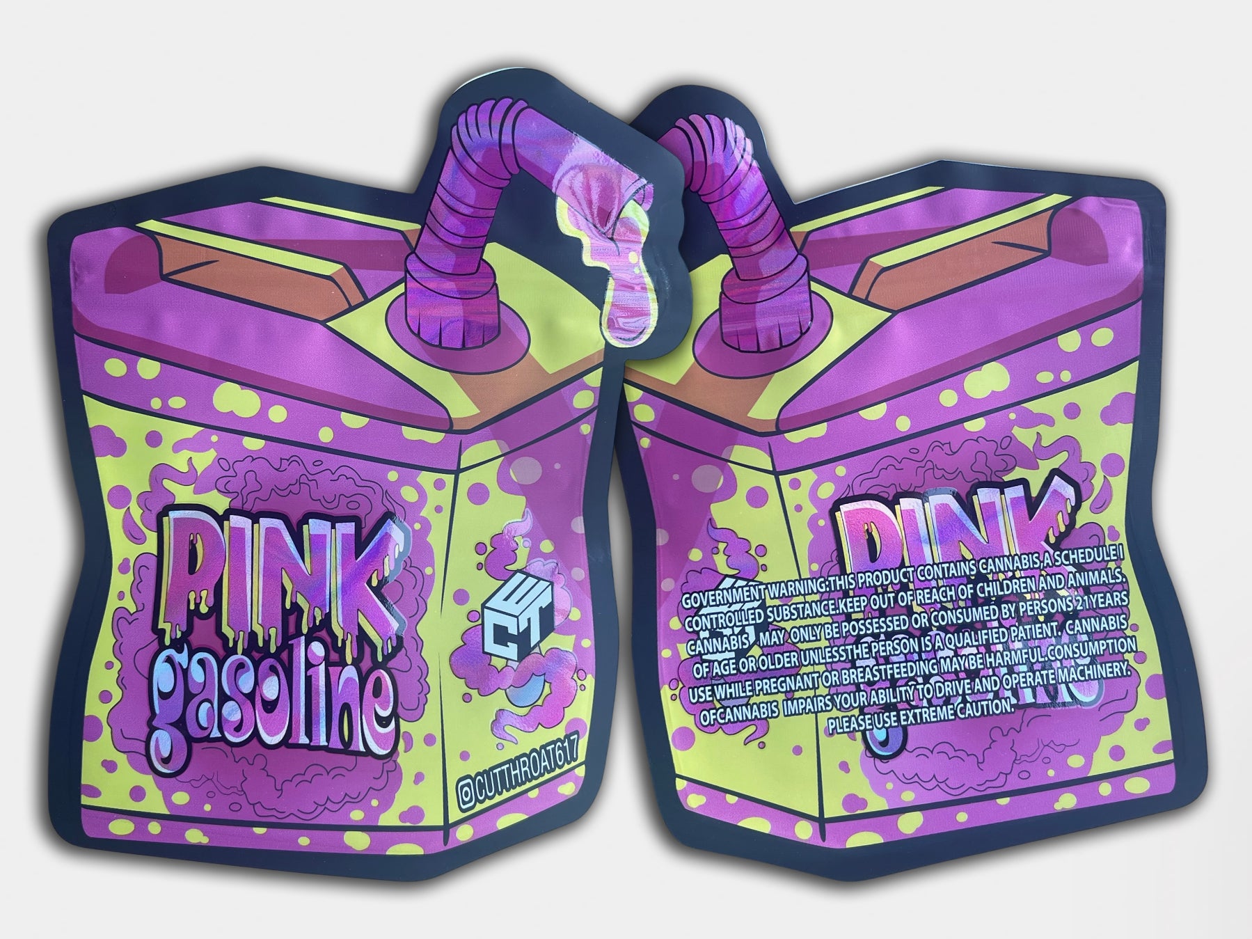 Pink Gasoline 3.5G Mylar Bag | Smell-Proof Resealable Packaging ...