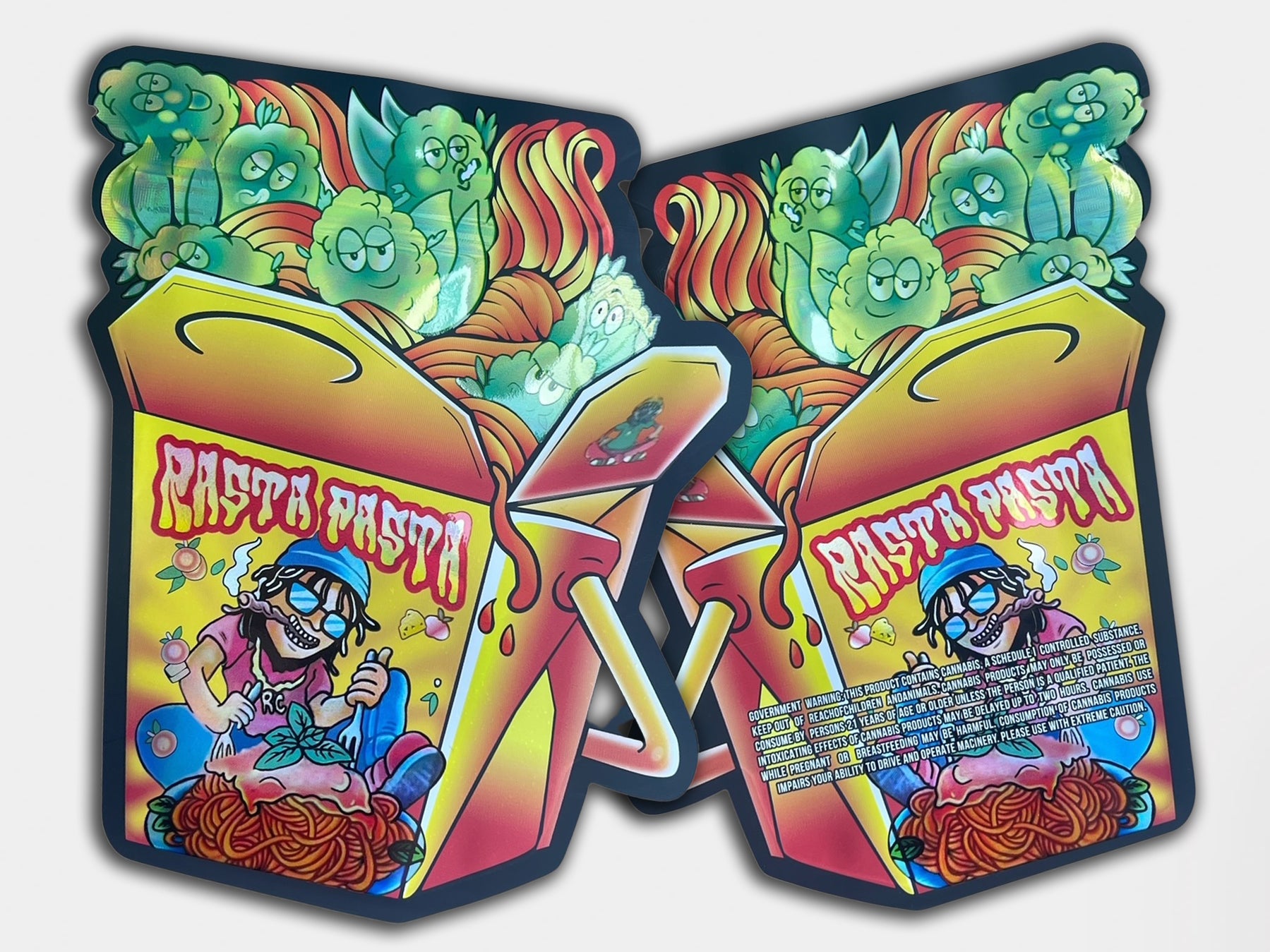 Rasta Pasta 3.5G Mylar Bag | Holographic Smell-Proof Packaging ...