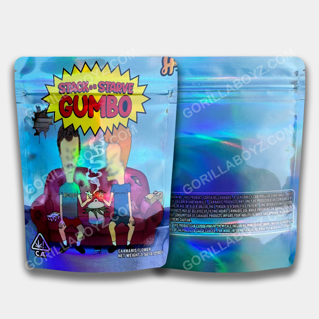 Stack or Starve Gumbo 2 Mylar Bag 3.5 Grams | Smell-Proof – Gorilla ...