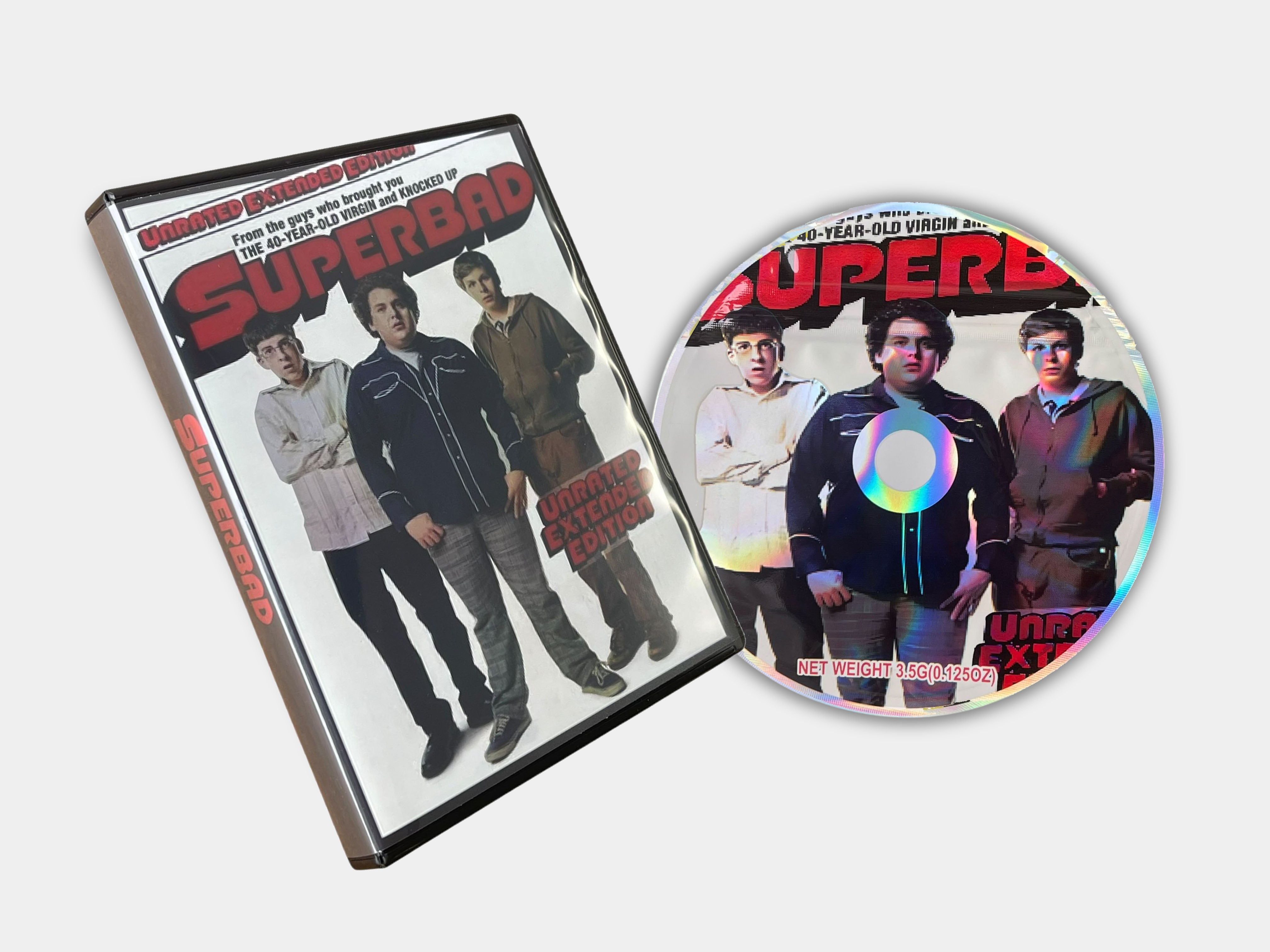 Superbad Unrated Extended Edition CD/DVD Cases Mylar Bags 3.5 Grams ...