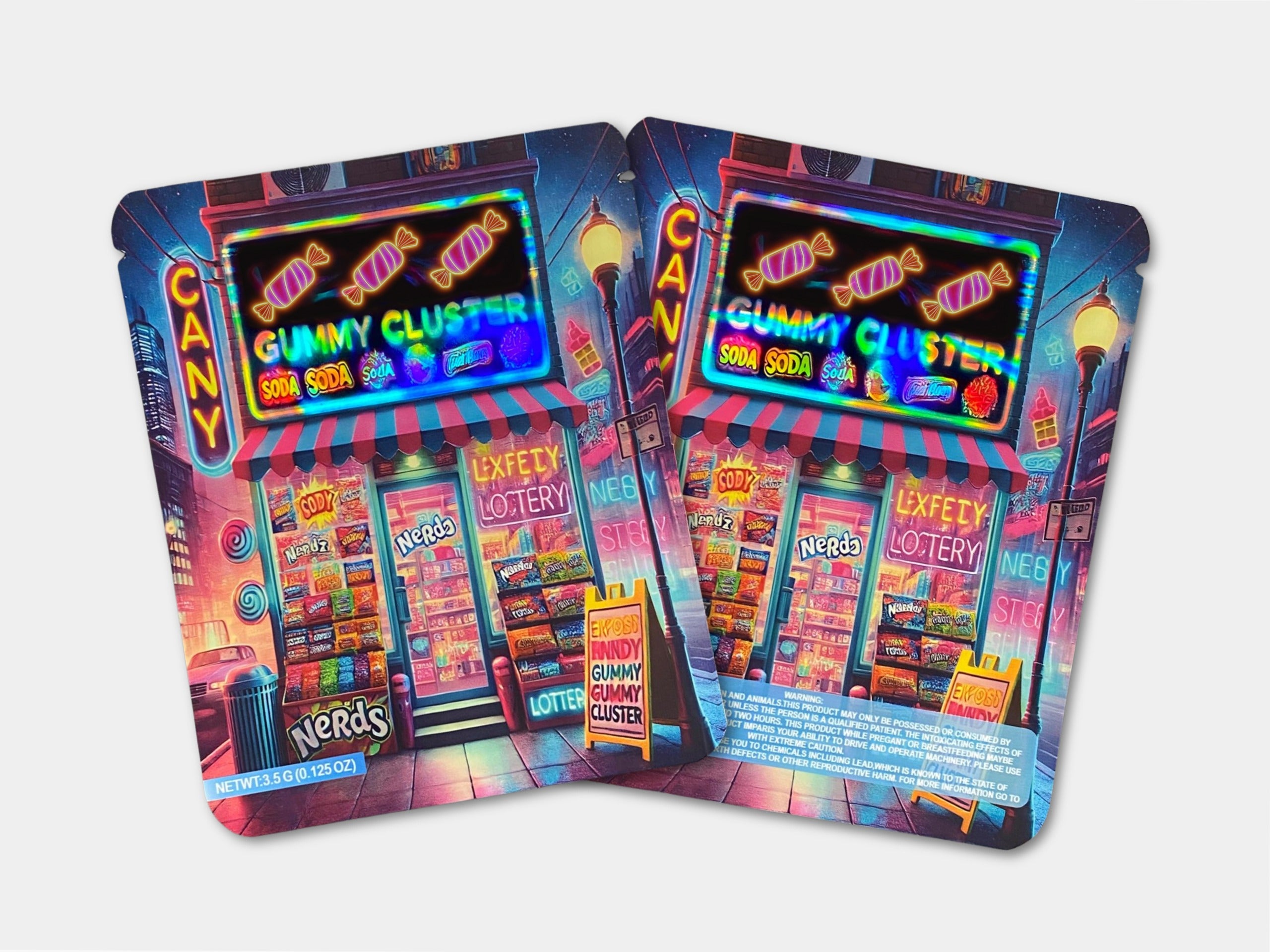 Gummy Cluster 3.5G Mylar Bag | Neon Candy Weed Packaging – – Gorilla ...