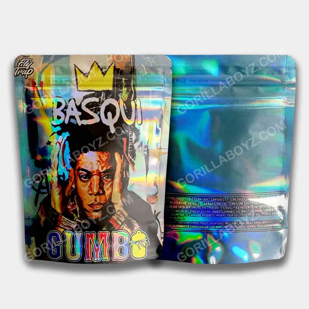 Basqui Gumbo Holographic Mylar Bag 3.5 Grams | Smell-Proof – Gorilla ...