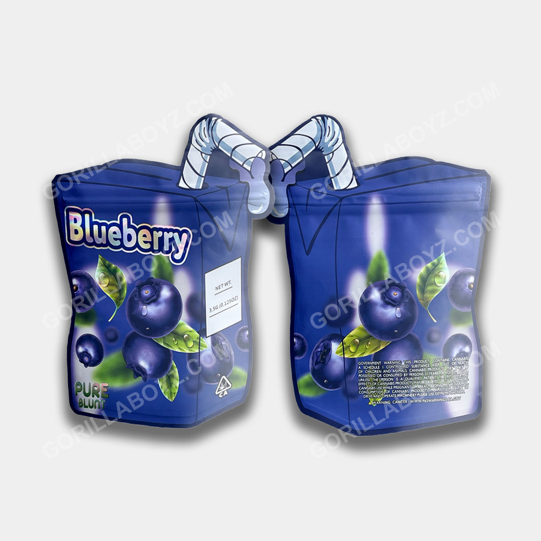 Blueberry Mylar Bag 3.5 Grams | Smell-Proof – Gorilla Boyz Inc