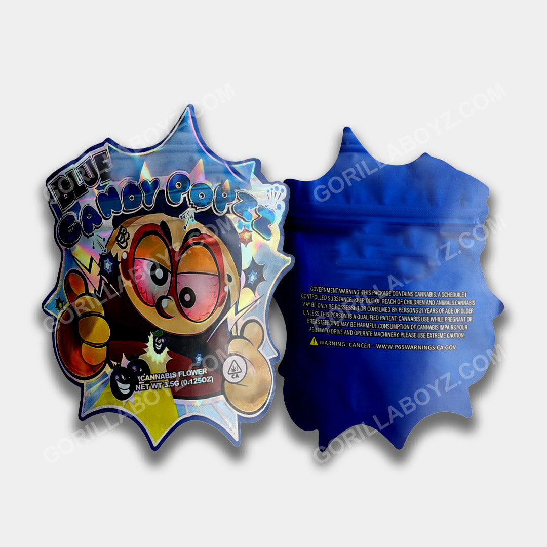 Mylar Bag Blue Candy Popzz | 3.5 Grams | Smell-Proof Ziplocks – Gorilla ...