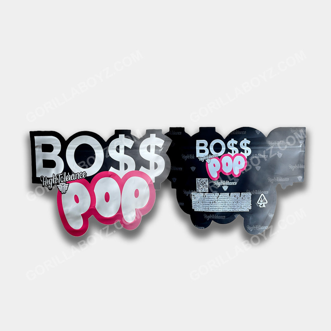 Boss Pop Mylar Bag 3.5 Grams | Smell Proof Ziplocks – Gorilla Boyz Inc