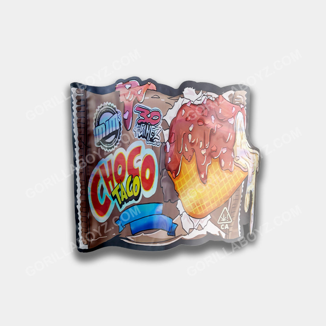Choco Taco Mylar Bag 16 oz (1lb) | Smell-Proof Ziplocks – Gorilla Boyz Inc