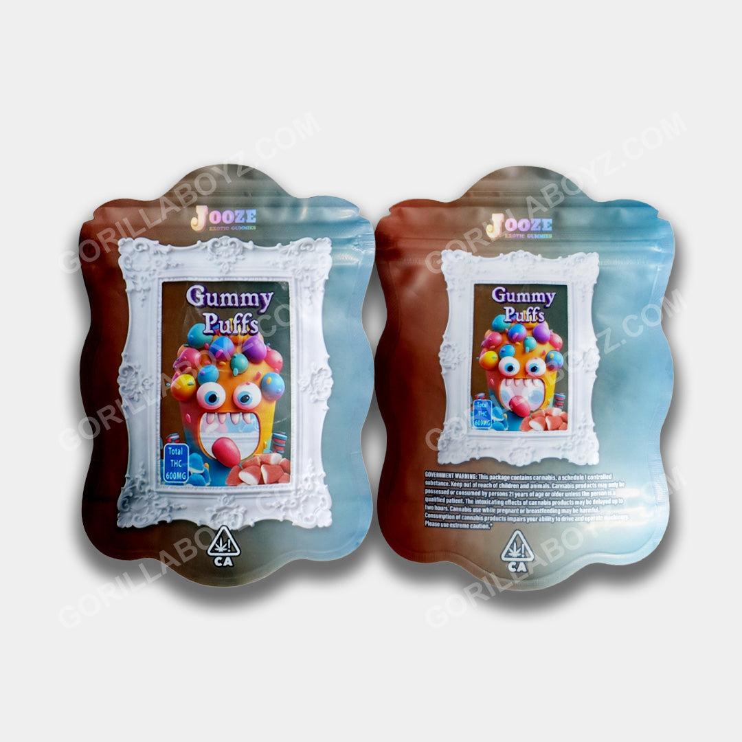 Shop Edible Mylar Bags 600 MG Capacity | Gummy Puffs Design – Gorilla ...