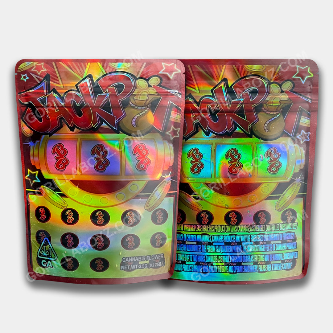 Jack Pot Holographic Mylar Bag 3.5 Grams | Ziplocks – Gorilla Boyz Inc