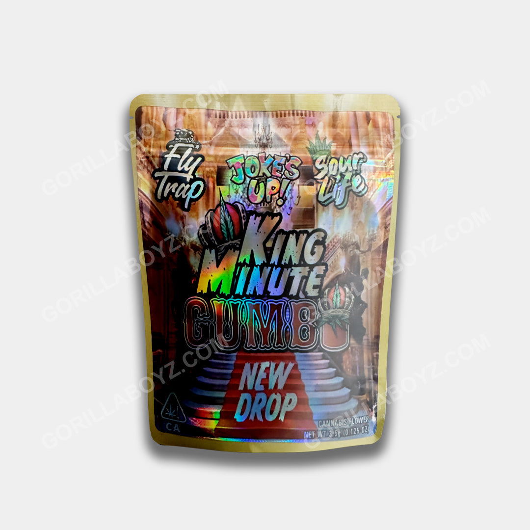 Mylar Bags 3.5 Grams King Minute Gumbo New Drop | Smell-Proof Ziplocks ...