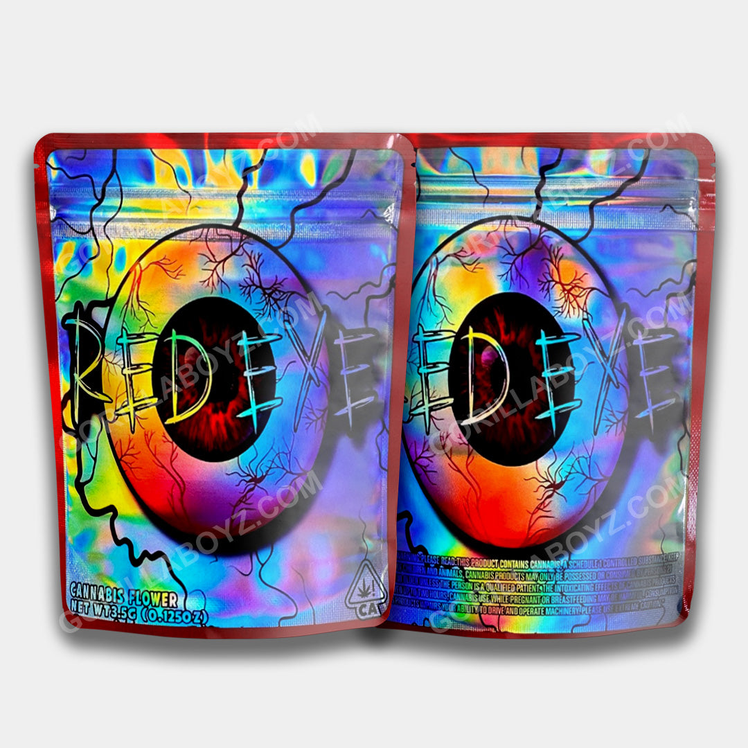 Red Eye Mylar Bag 3.5 Grams | Smell Proof Ziplocks – Gorilla Boyz Inc