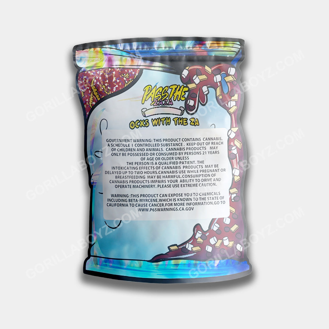 Wocky Donut Mylar Bag 16 oz (1lb) | Smell-Proof Ziplocks – Gorilla Boyz Inc