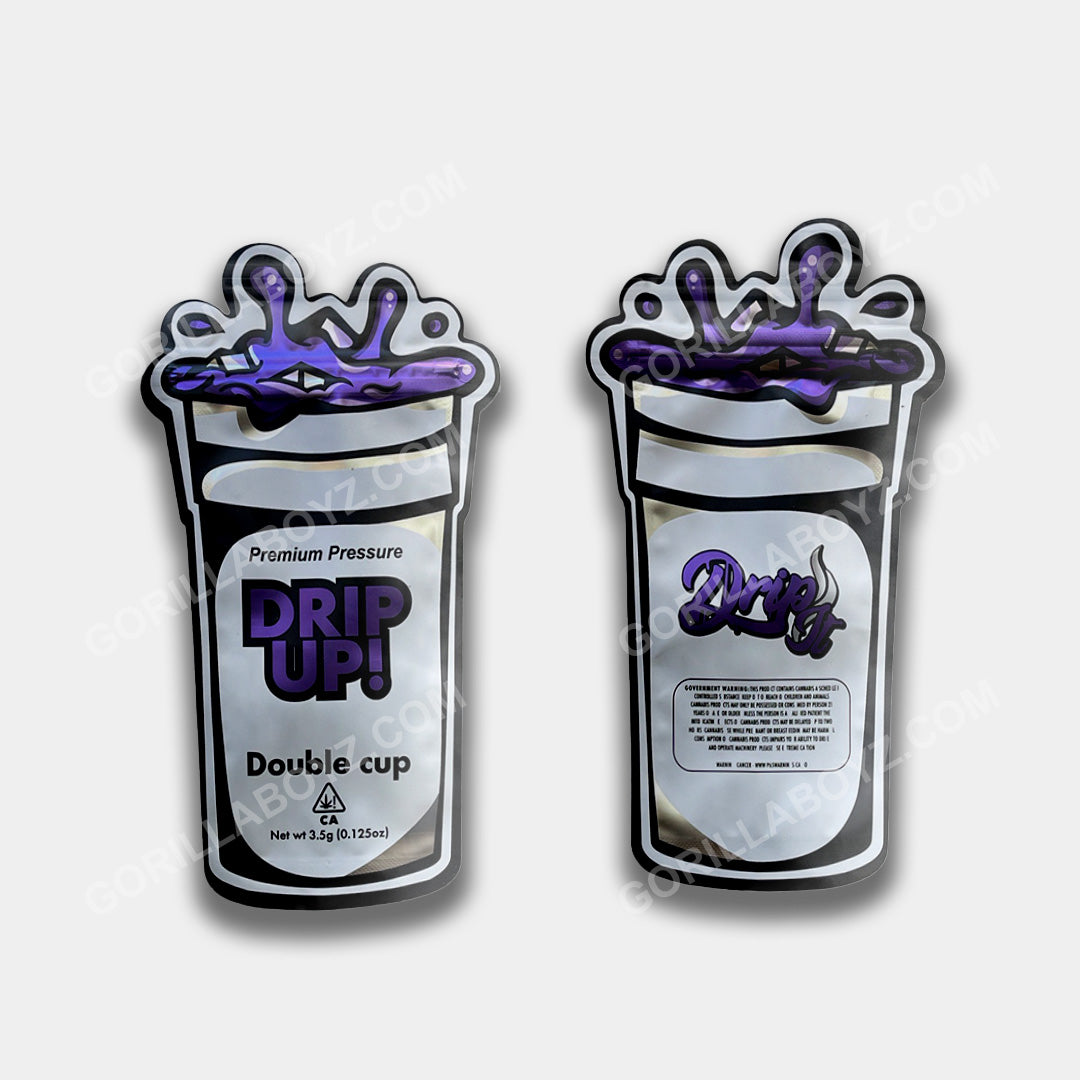 Mylar Bags 3.5 Grams Drip Up | Smell-Proof Ziplocks – Gorilla Boyz Inc