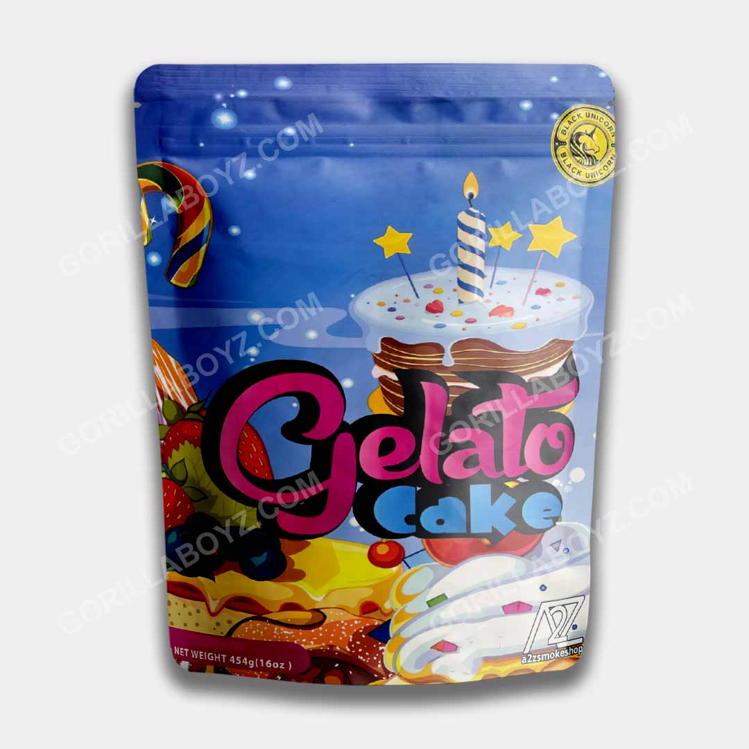 Mylar Bags 1 lb 16 oz Gelato Cake | Smell Proof Ziplocks – Gorilla Boyz Inc