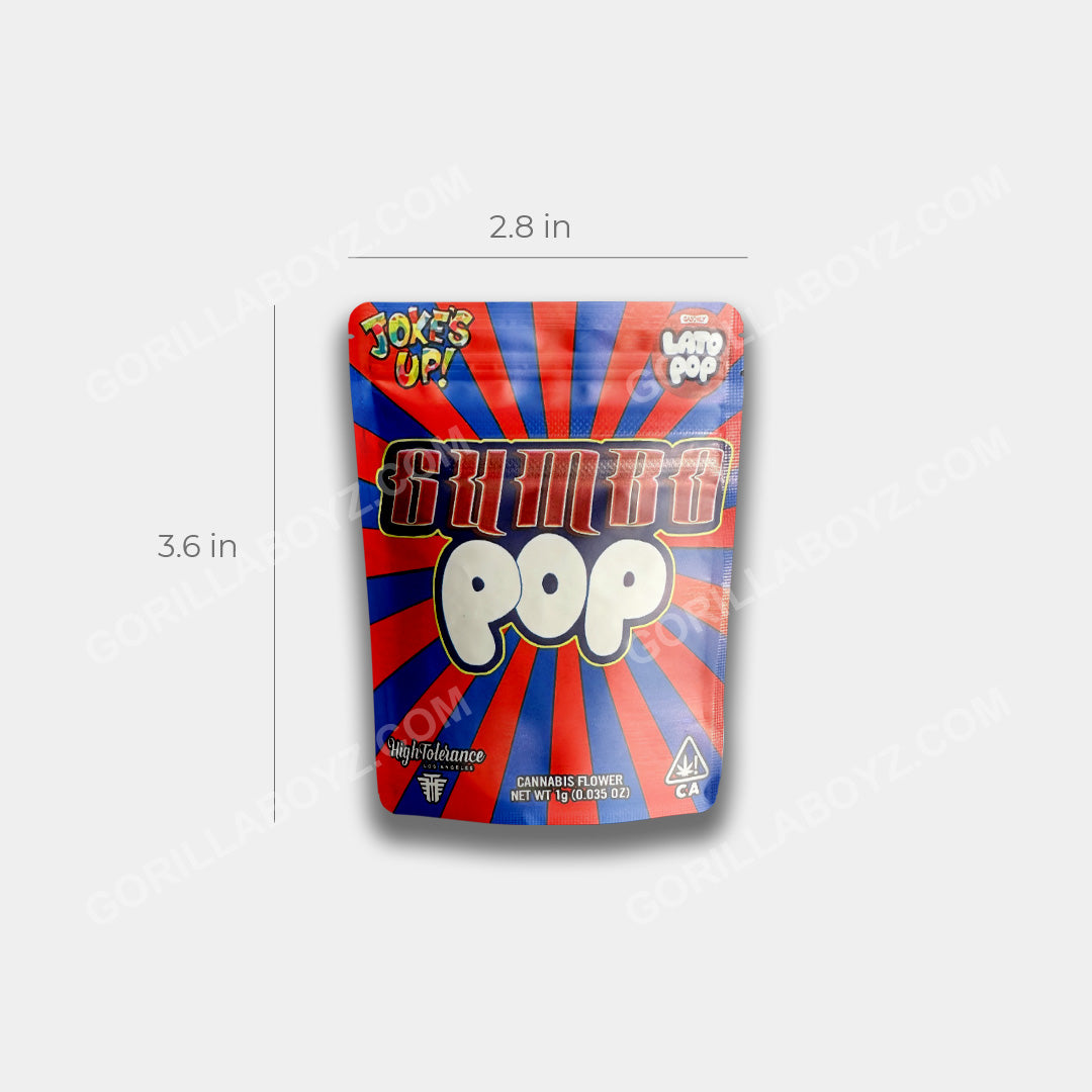 Mylar Bags Gumbo Pop | 1 Gram | Smell-Proof Ziplocks – Gorilla Boyz Inc