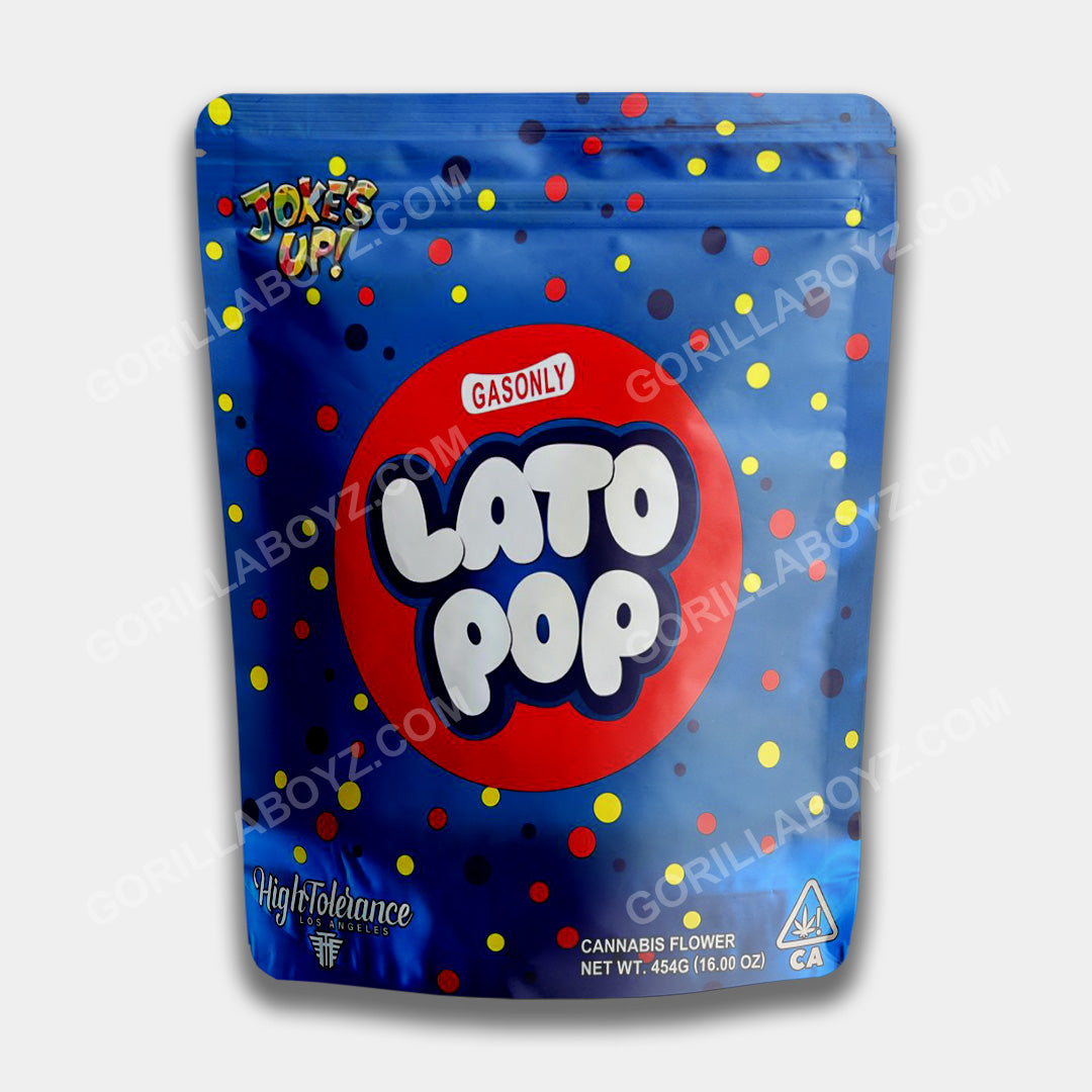 Mylar Bags 16 oz Lato Pop | Smell Proof Ziplock Packaging – Gorilla ...