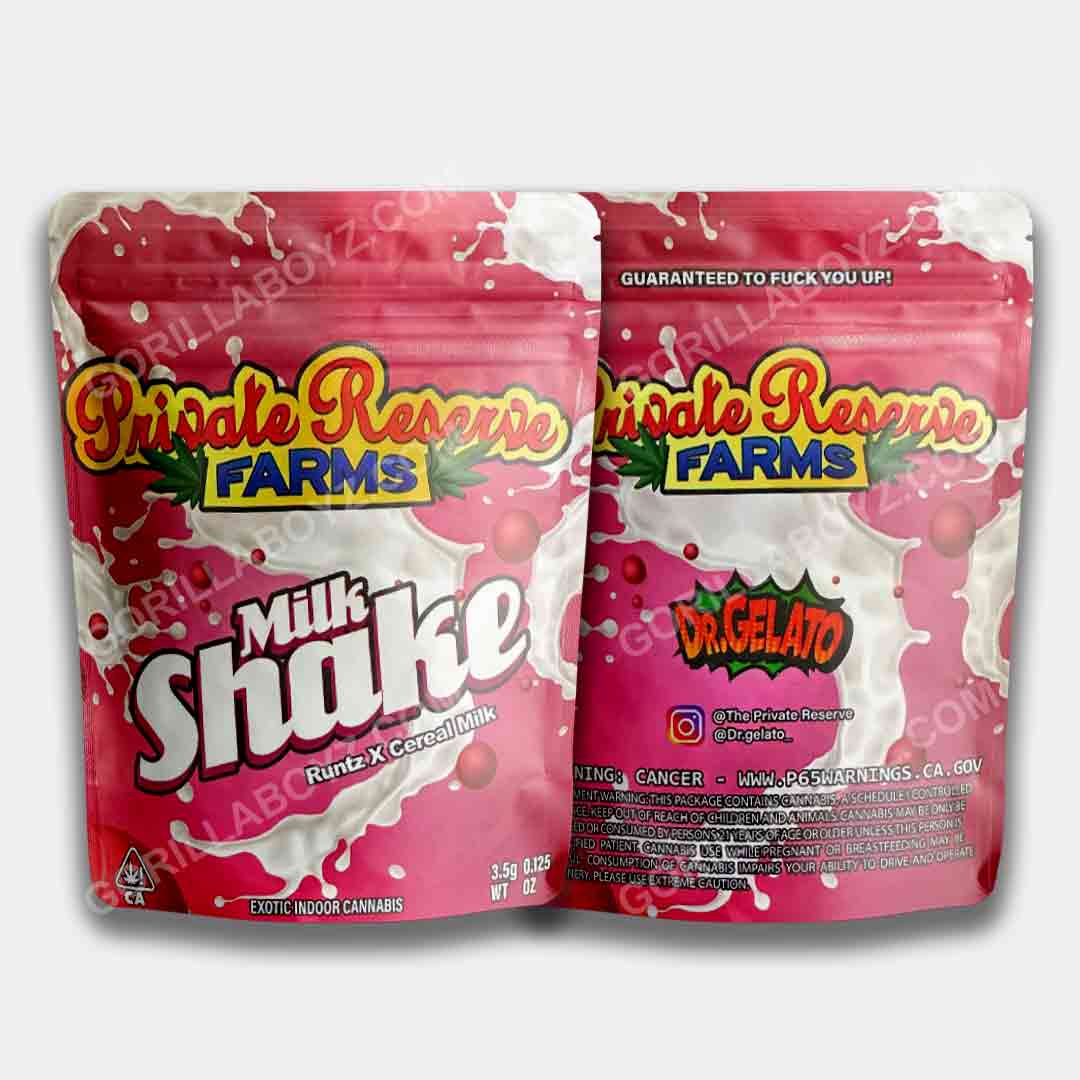 PRIVATE RESERVE FARMS MILK SHAKE RUNTZ X CEREAL MILK 3.5G MYLAR BAG ...