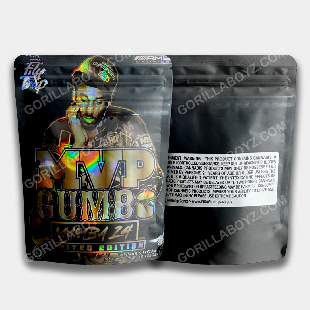Mylar Bags 3.5 Grams MVP Gumbo Mamba 24 | Smell-Proof Ziplocks ...