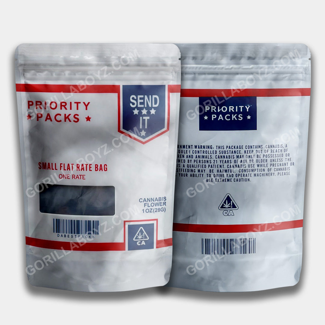 Mylar Bags 1 oz Priority Packs Send It | Smell Proof Ziplocks – Gorilla ...