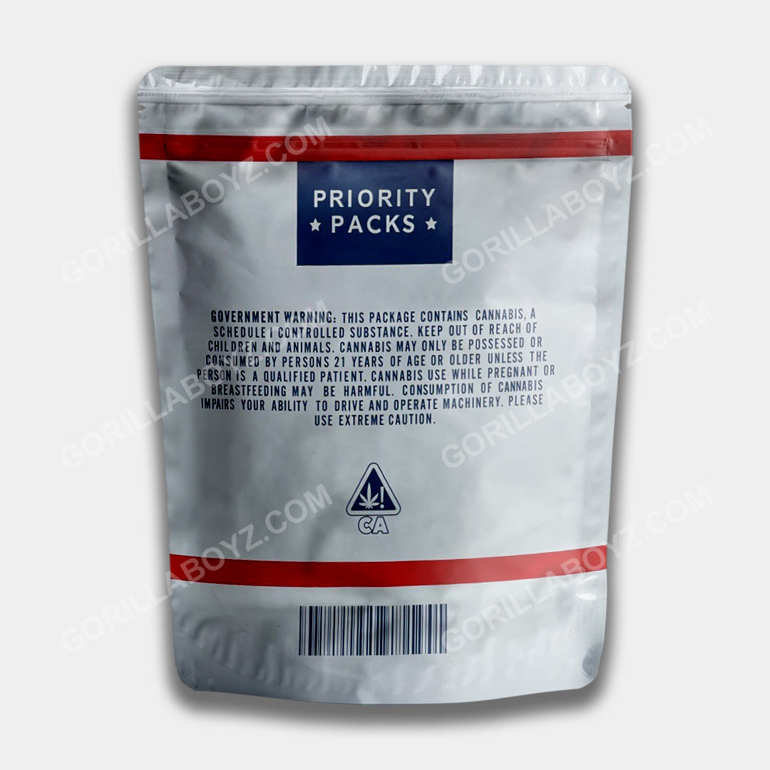 Mylar Bags 16 oz (1 lb) Priority Packs Send It | Smell Proof Ziplocks ...