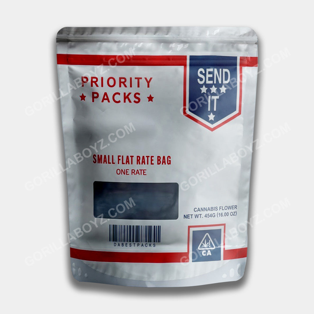 Mylar Bags 16 oz (1 lb) Priority Packs Send It | Smell Proof Ziplocks ...