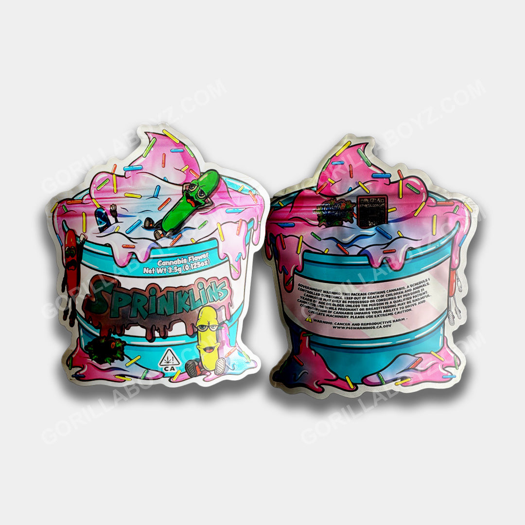 Mylar Bags 3.5 Grams Sprinklins | Smell-Proof Ziplocks – Gorilla Boyz Inc