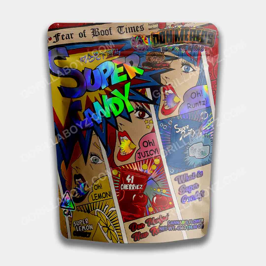 Mylar Bags 16 oz Super Candy | Smell Proof Ziplock Packaging – Gorilla ...