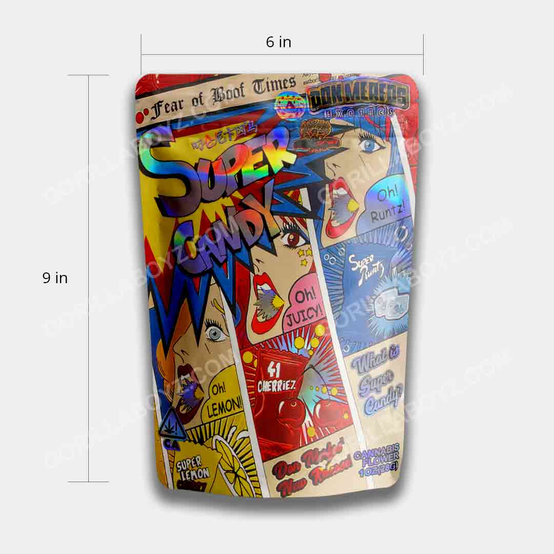 Mylar Bags 1 oz Super Candy (Holographic) | Maximize Product Freshness ...