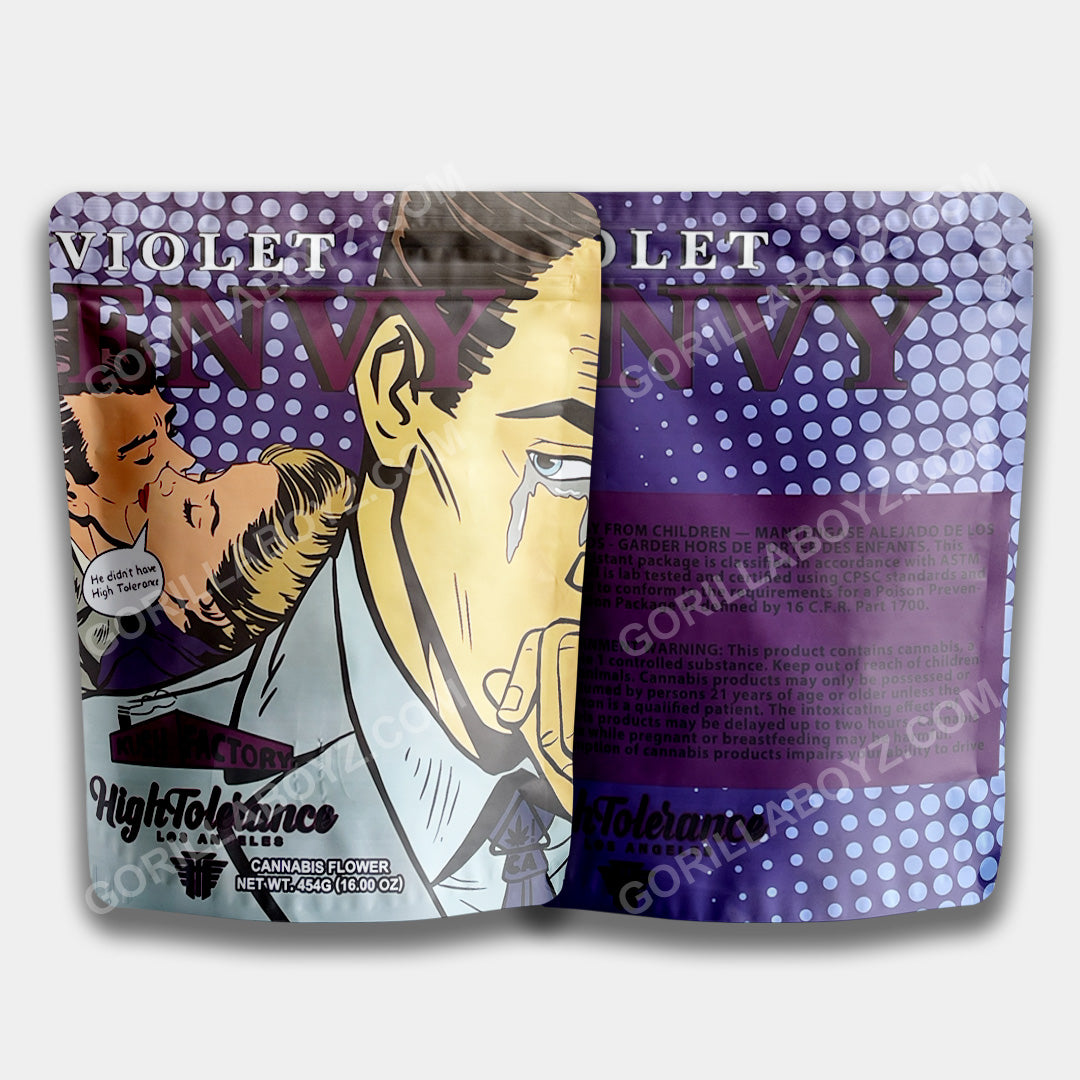Mylar Bags 3.5 Grams Violet Envy | Smell-Proof Ziplocks – Gorilla Boyz Inc
