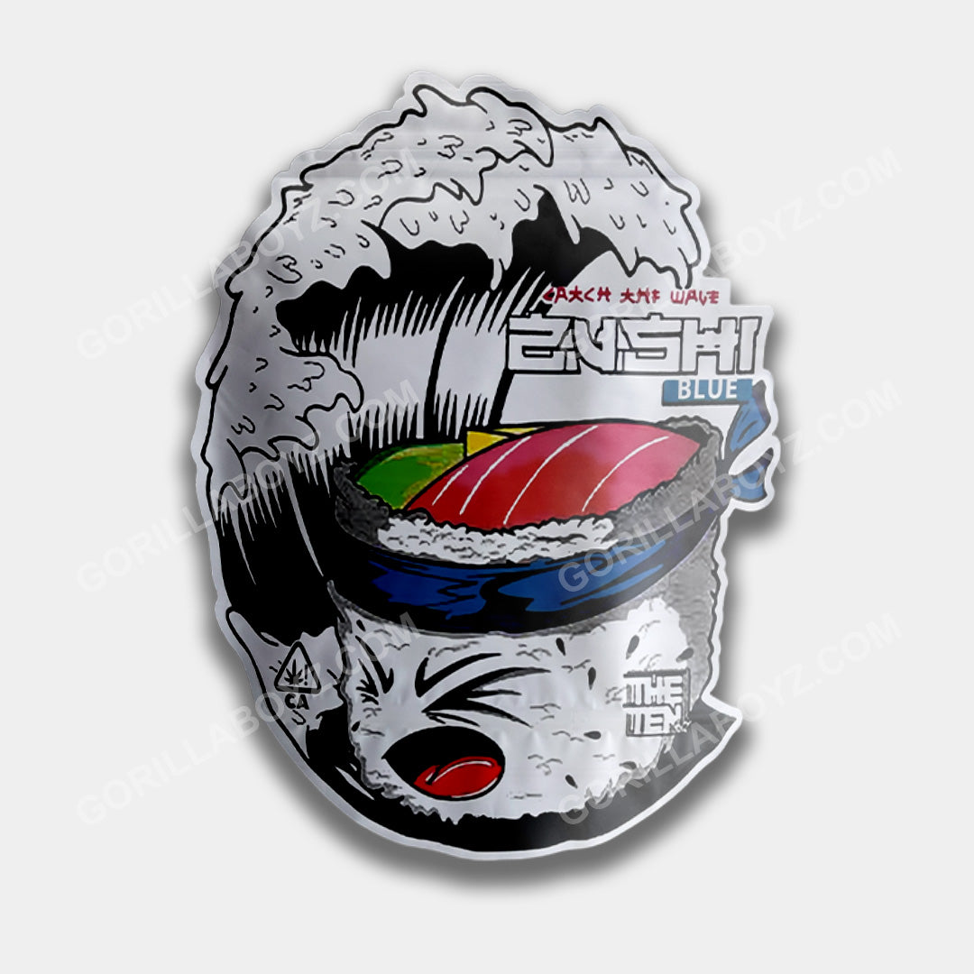 Mylar Bags 16 oz Zushi | Smell Proof Ziplock Packaging – Gorilla Boyz Inc